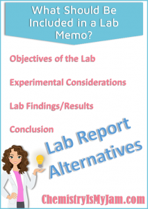 Lab Report Alternatives - Lab Posters and Lab Memos - Chemistry Is My Jam!
